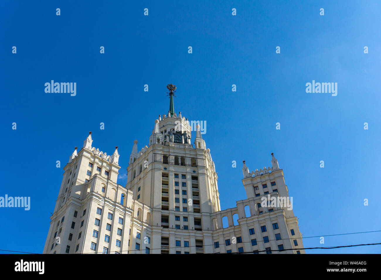 Facade of high-rise building on Kotelnicheskaya embankment, one of few ...