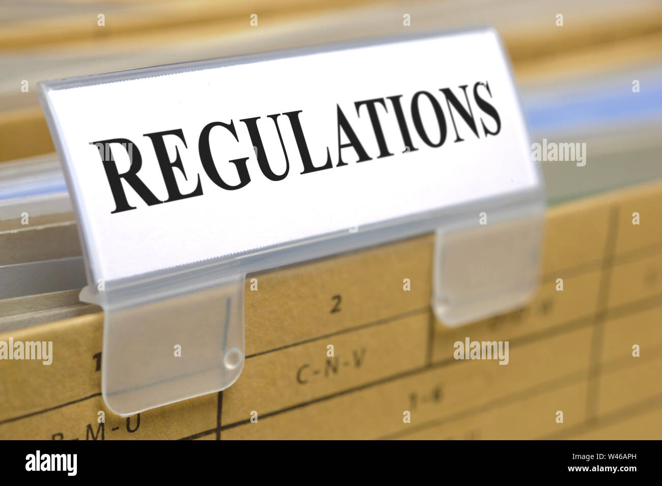 file folder printed on sign with regulations Stock Photo - Alamy