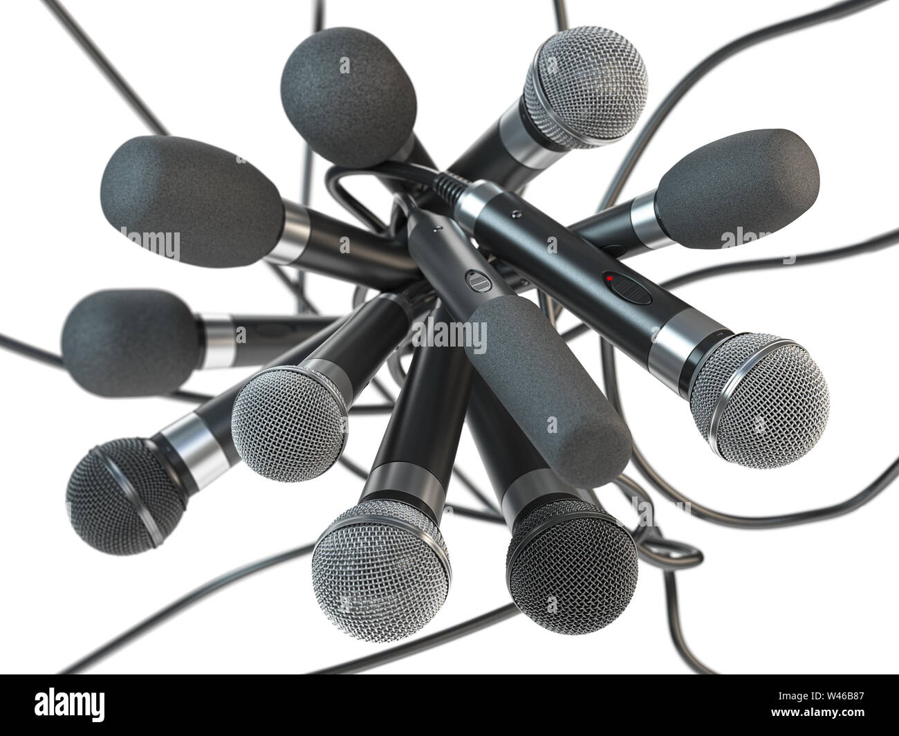 Newsreaders With Several Microphones