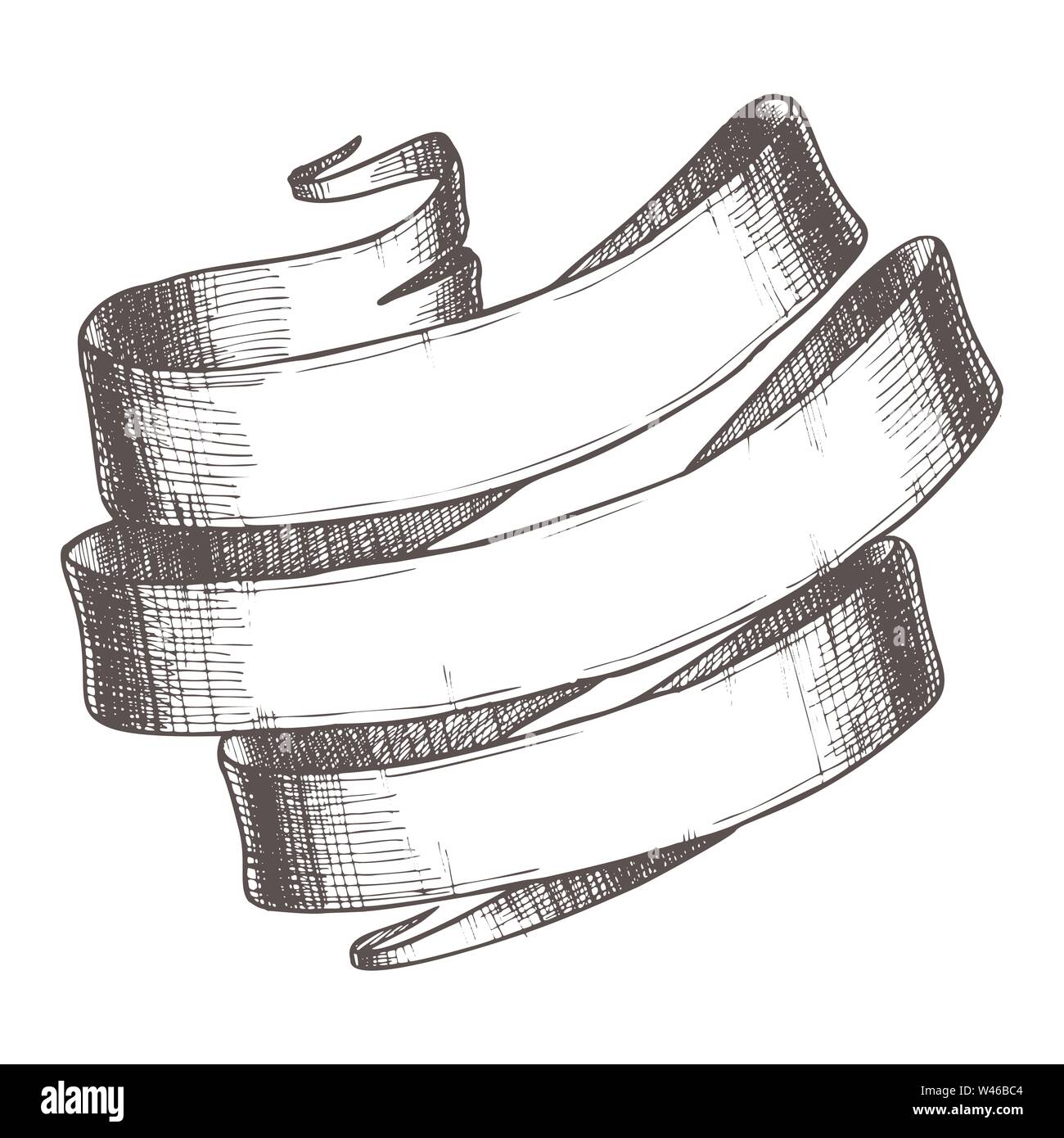 Decoration Element Swirl Ribbon Vintage Vector Stock Vector Image & Art ...