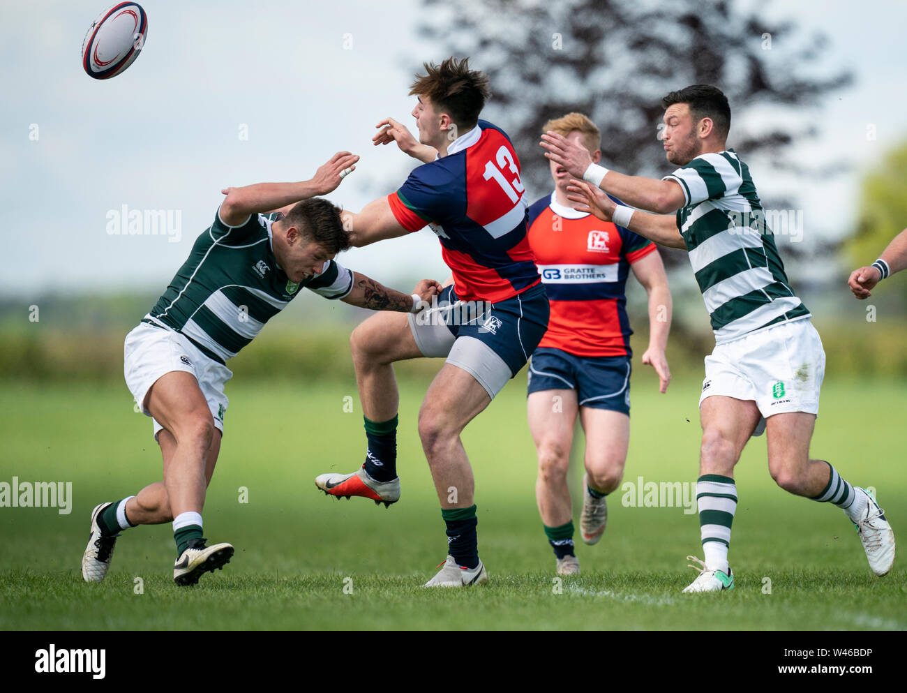 Sport rugby union action tackle hi-res stock photography and images - Alamy
