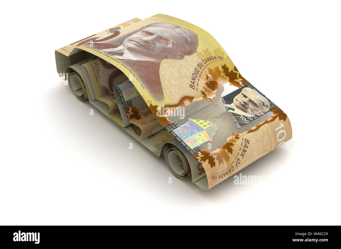 Car Finance With Canadian Dollar (Isolated on white background Stock ...