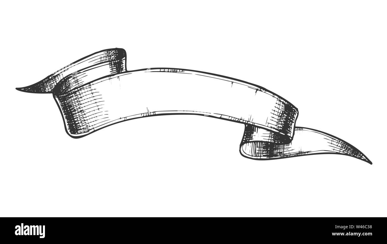 Business Advertising Title Ribbon Doodle Vector Stock Vector Image ...