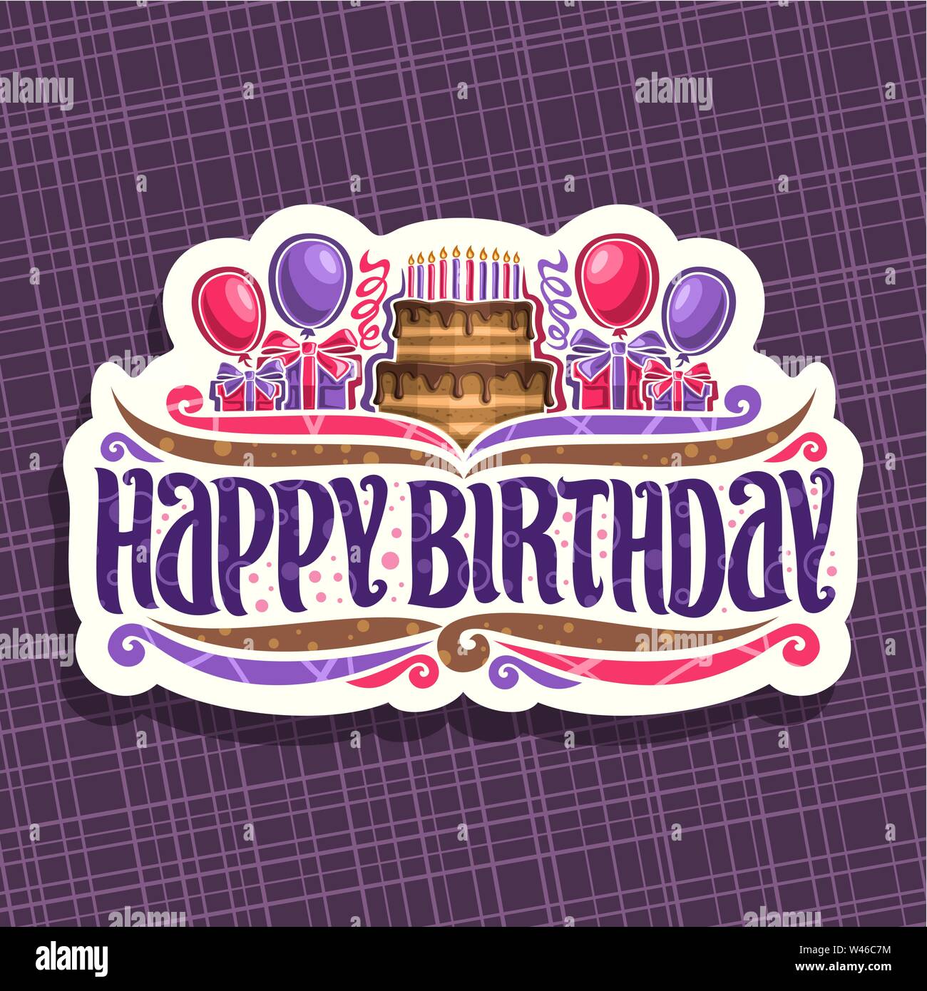 Birthday text box Stock Vector Images - Alamy