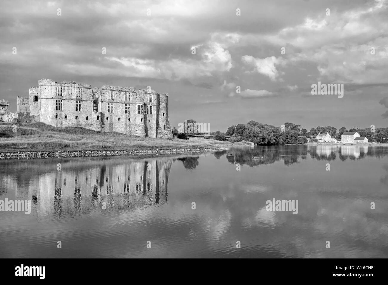 Carew Castle (Welsh: Castell Caeriw) Pembrokeshire, Wales, UK Stock ...