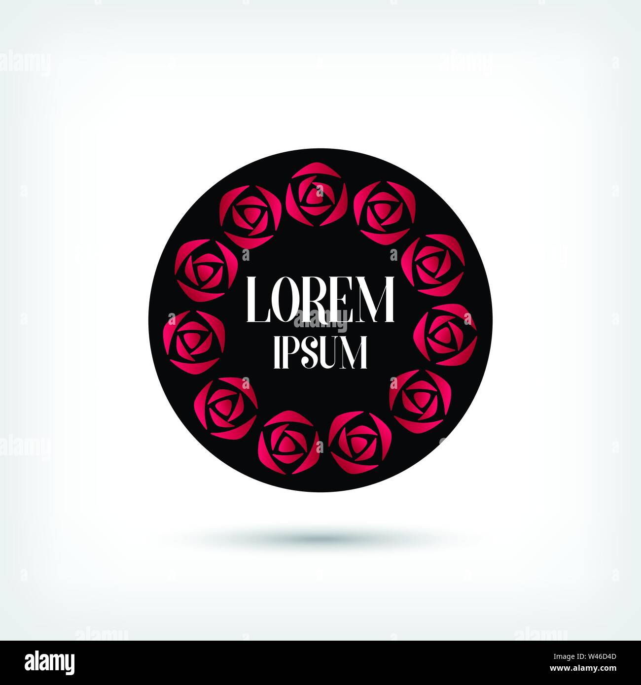 rose vector logo design template, beauty icon, floral sign, vector ...
