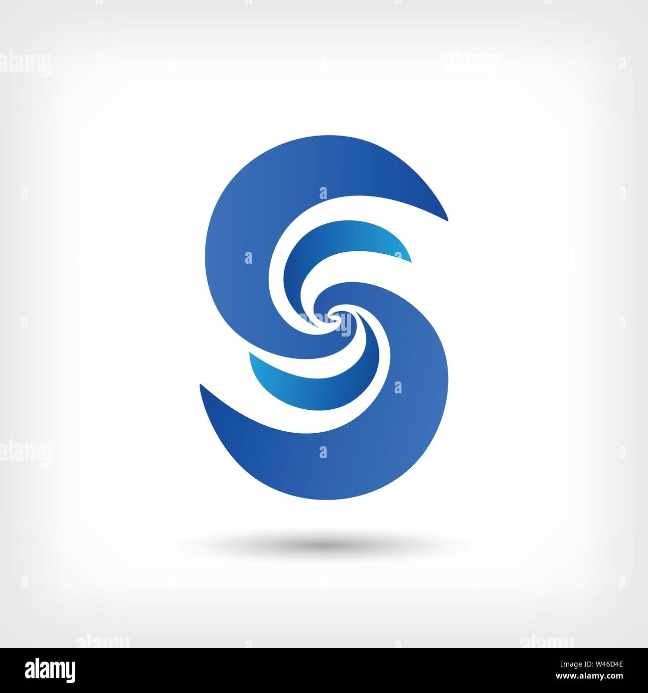 letter s vector logo design template, wave icon, spiral sign, curve ...