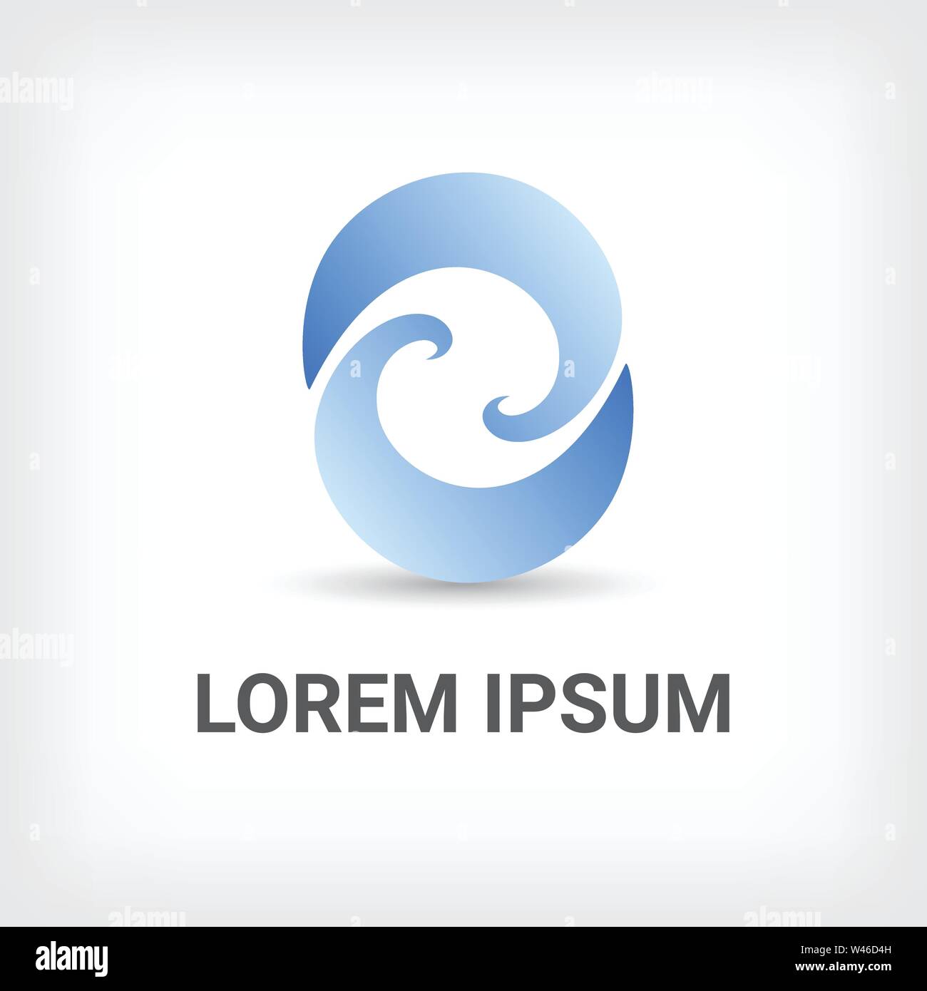 curve vector logo design template, wave icon, spiral sign, twist symbol ...