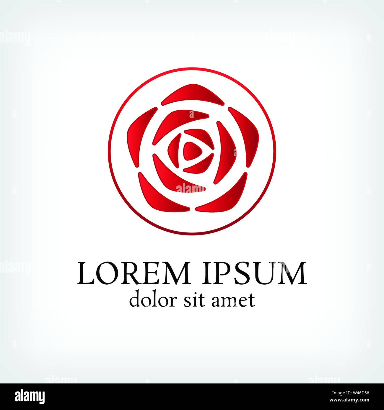 rose vector logo design template, beauty icon, floral sign, vector illustration Stock Vector ...