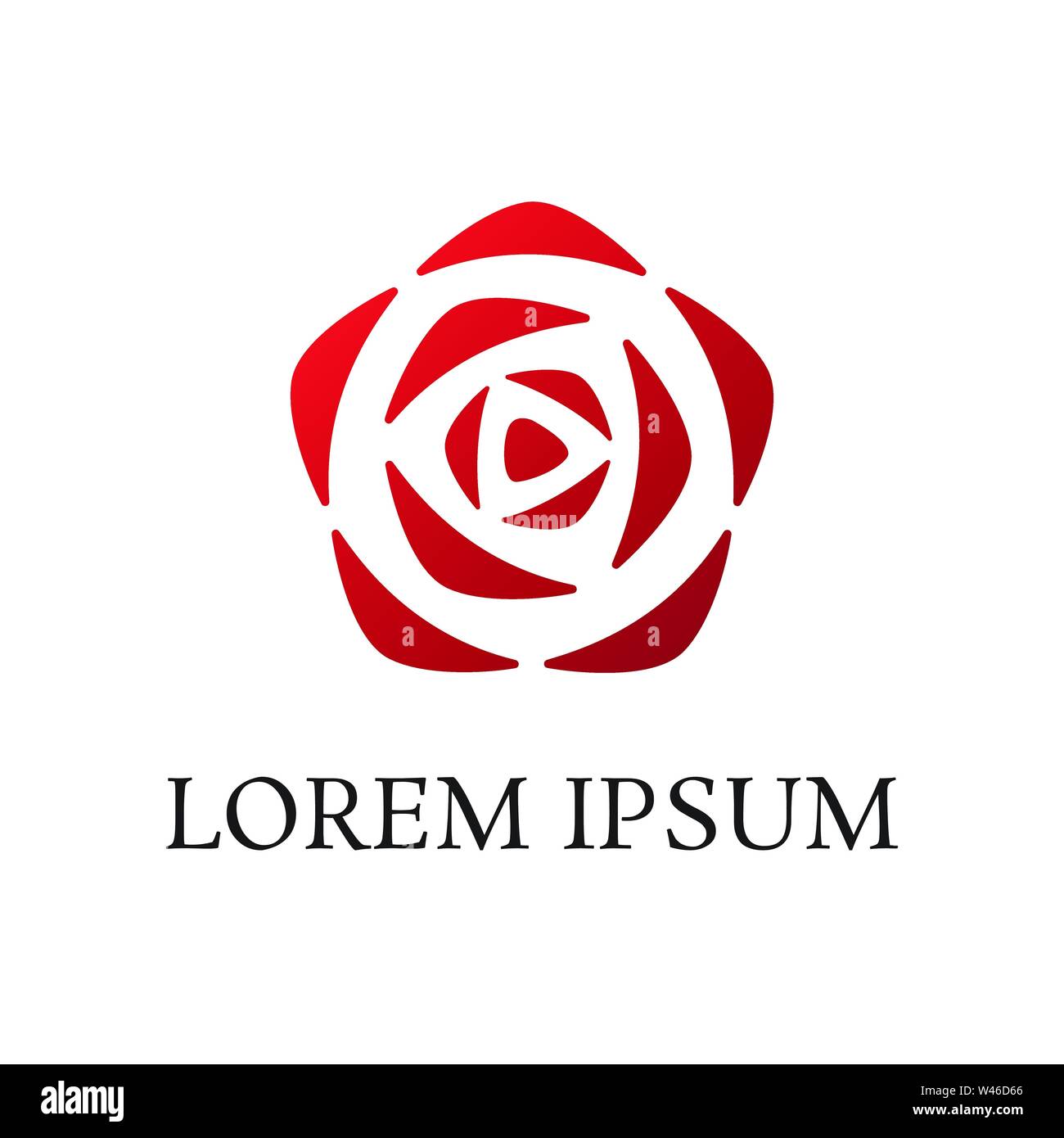 rose vector logo design template, beauty icon, floral sign, vector ...