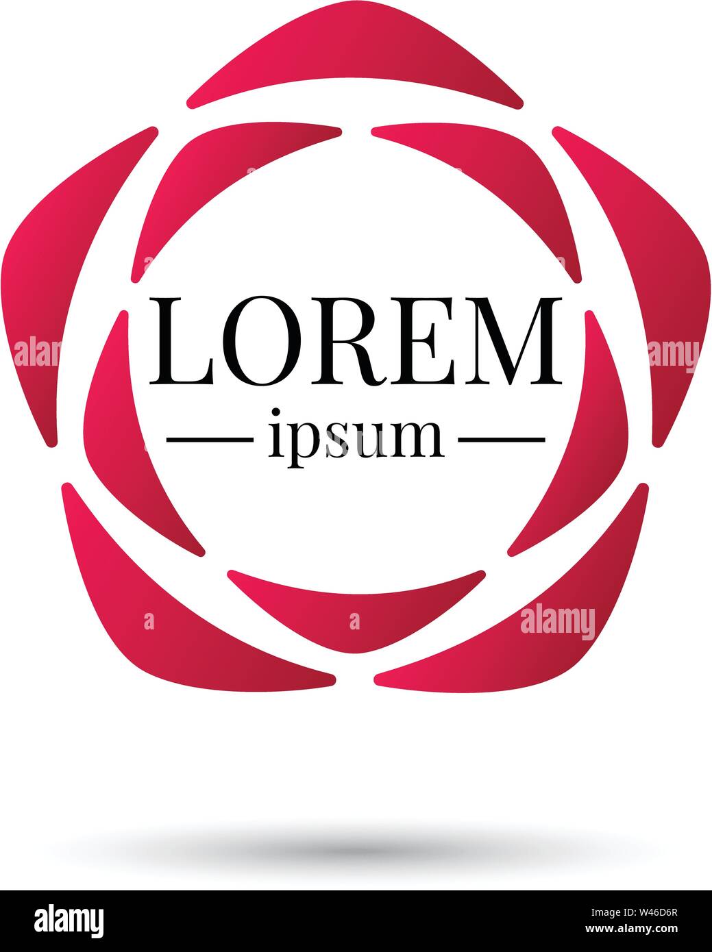 rose vector logo design template, beauty icon, floral sign, vector ...