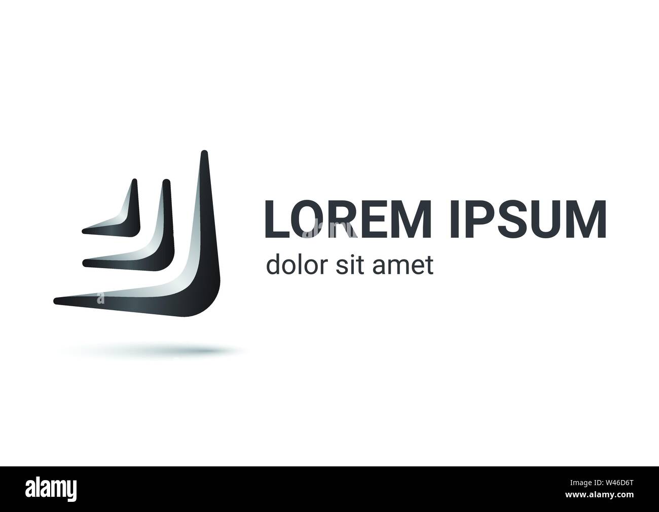 boomerang vector logo design template, angle icon, corner sign, curve ...