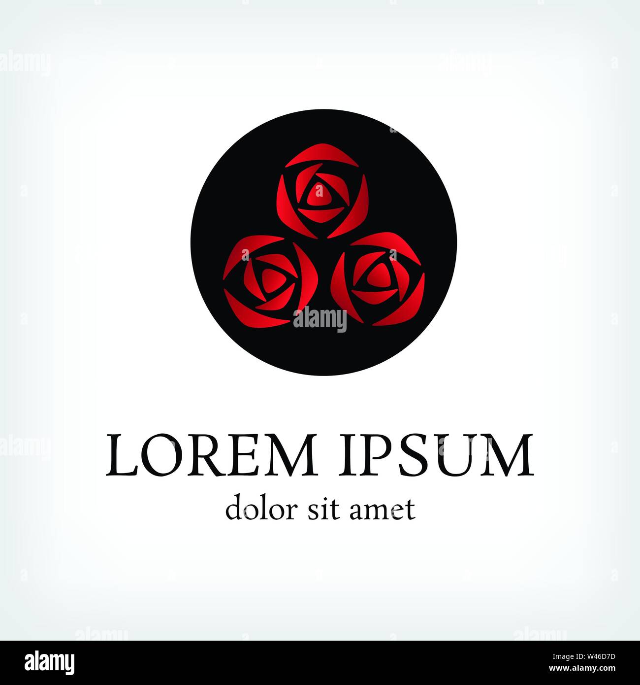 rose vector logo design template, beauty icon, floral sign, vector ...