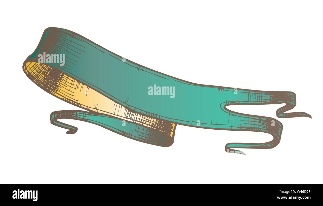 Color Advertising Blank Ribbon Medieval Style Vector Stock Vector Image ...