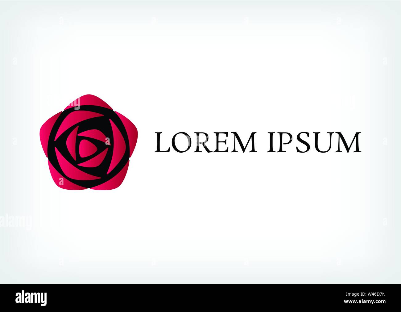 rose vector logo design template, beauty icon, floral sign, vector ...