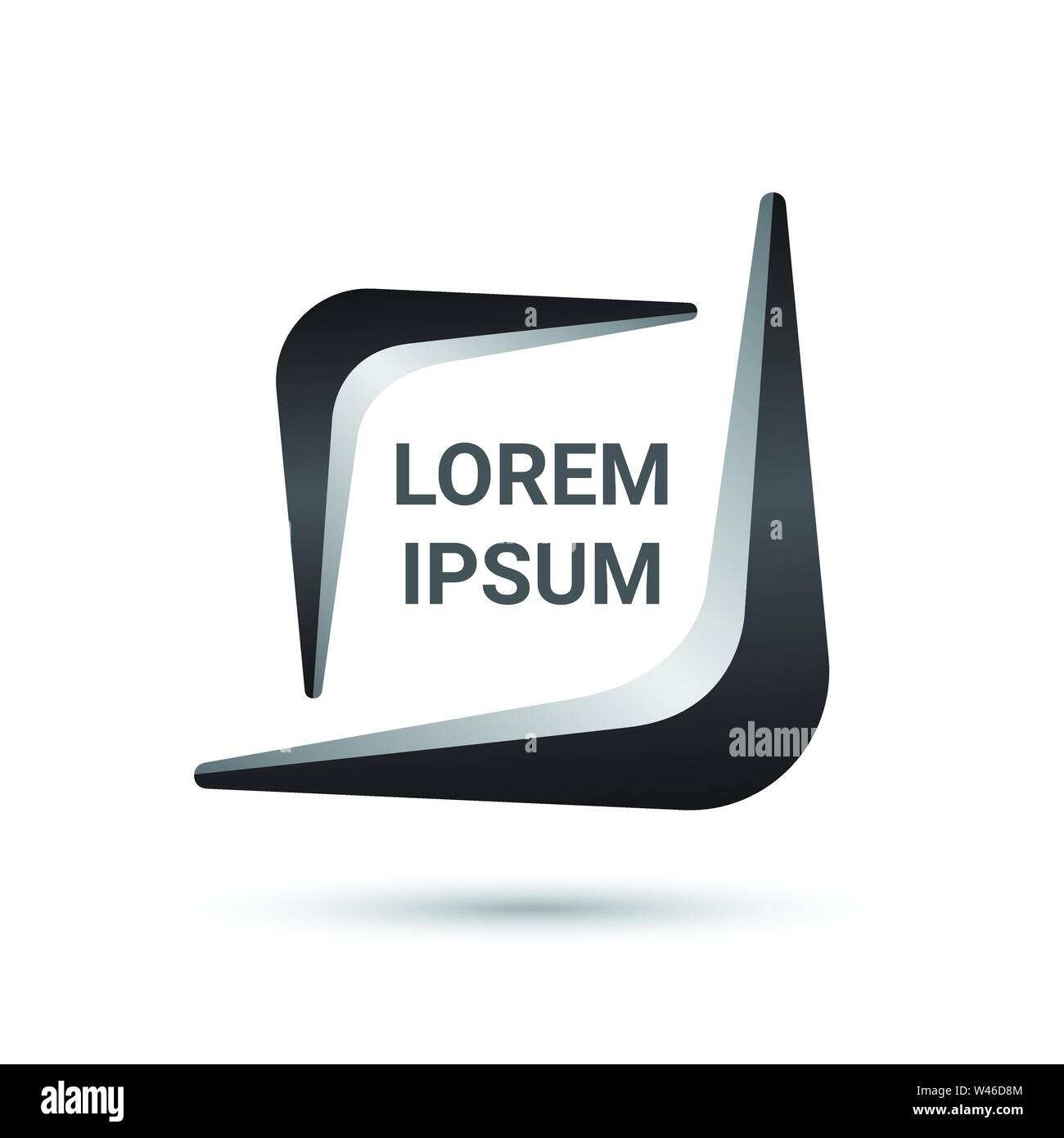 square vector logo design template, angle icon, corner sign, arrow ...