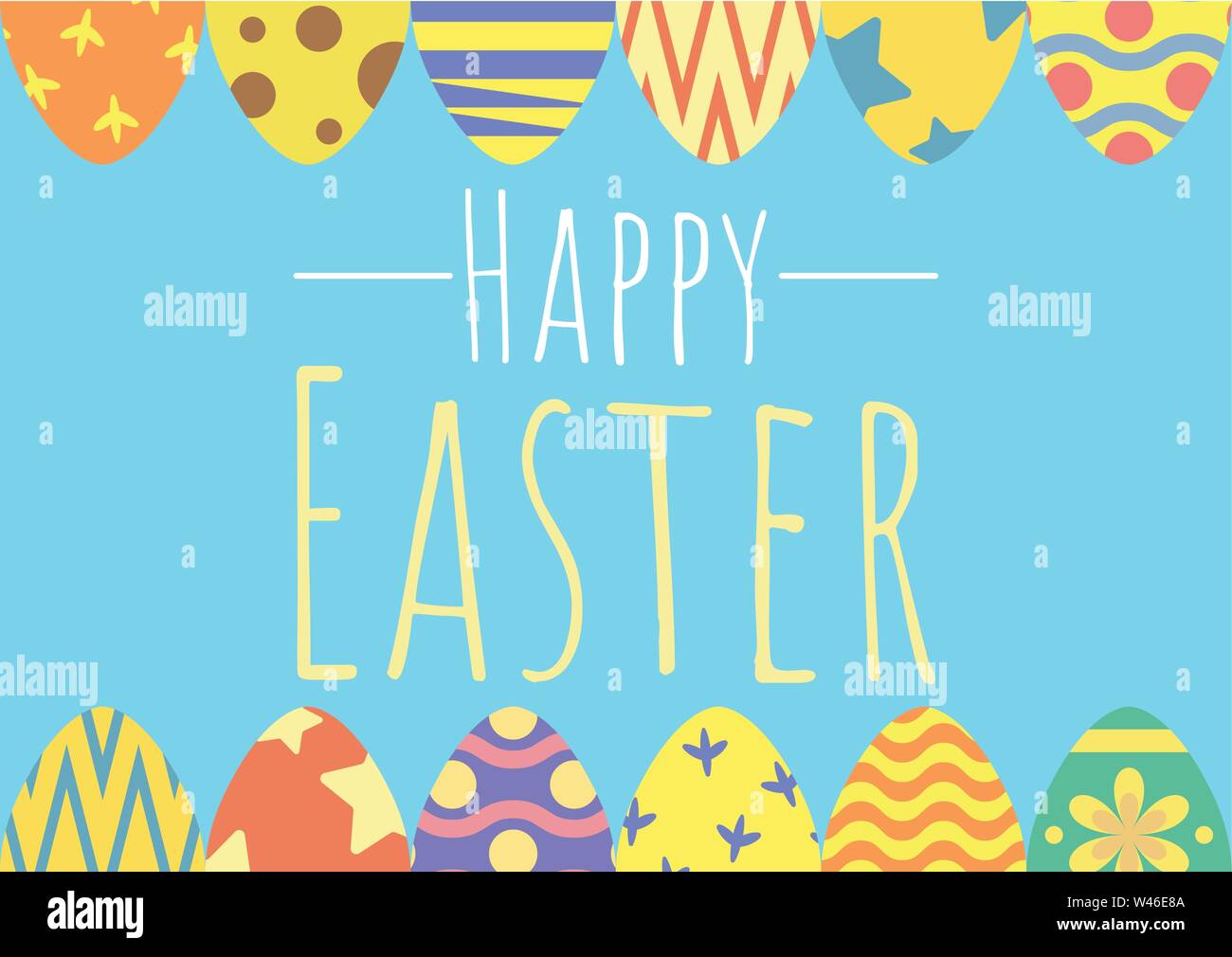 happy easter background, easter egg hunt background, vector ...