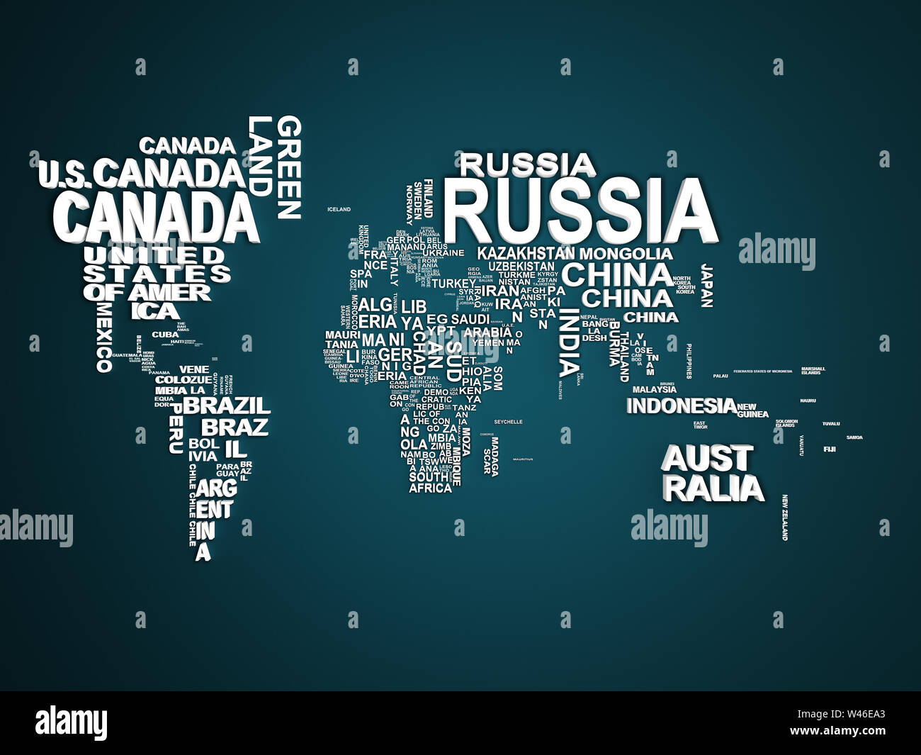 World Map Wallpaper With Country Names