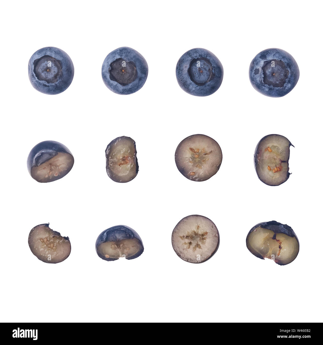 Set blueberries isolated on hi-res stock photography and images - Alamy