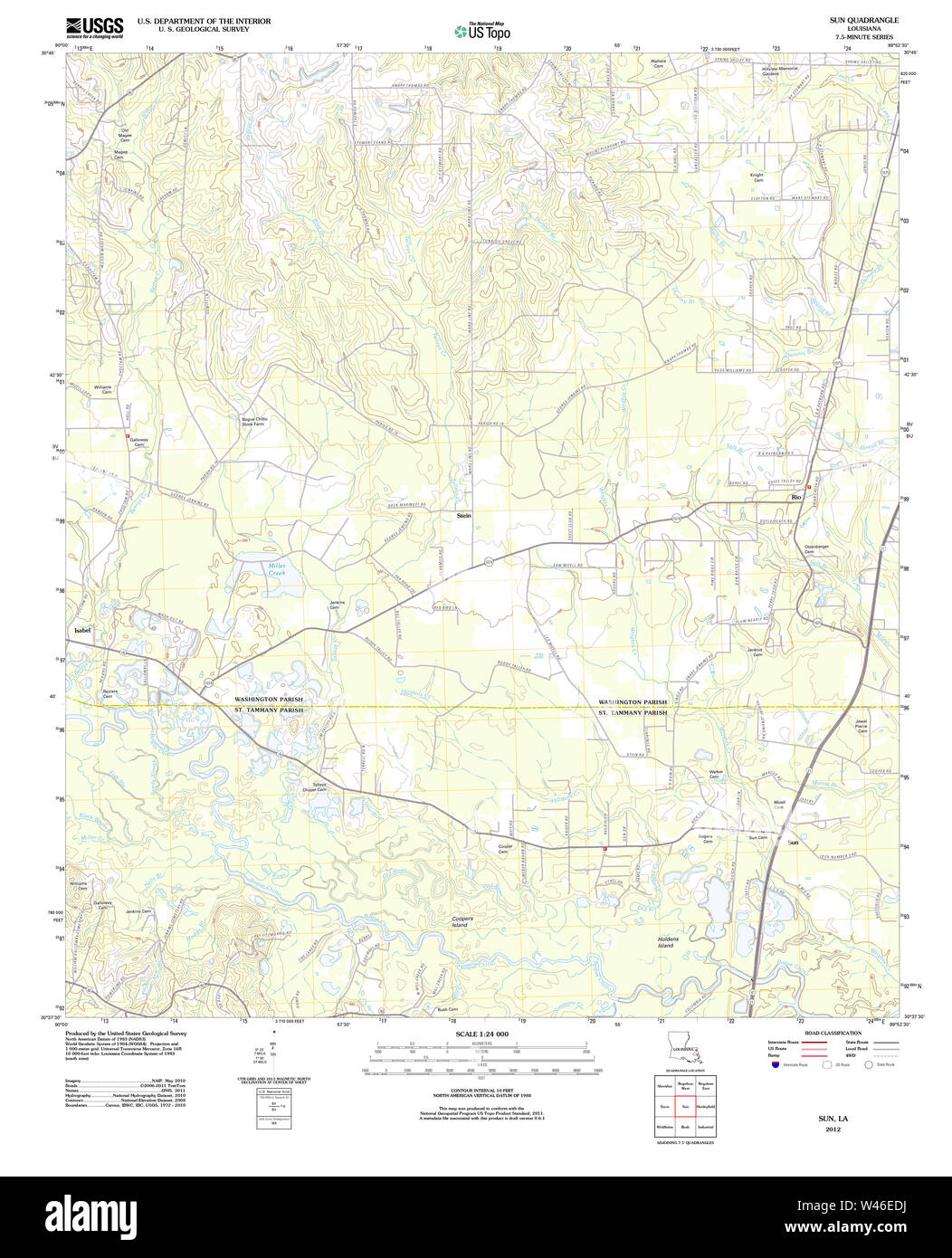 Historical louisiana maps Cut Out Stock Images & Pictures - Alamy