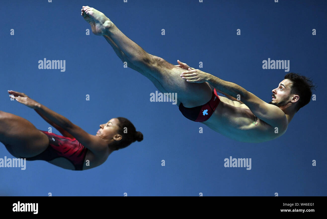 Gwangju, South Korea. 20th July, 2019. Francois Imbeau-Dulac(R ...