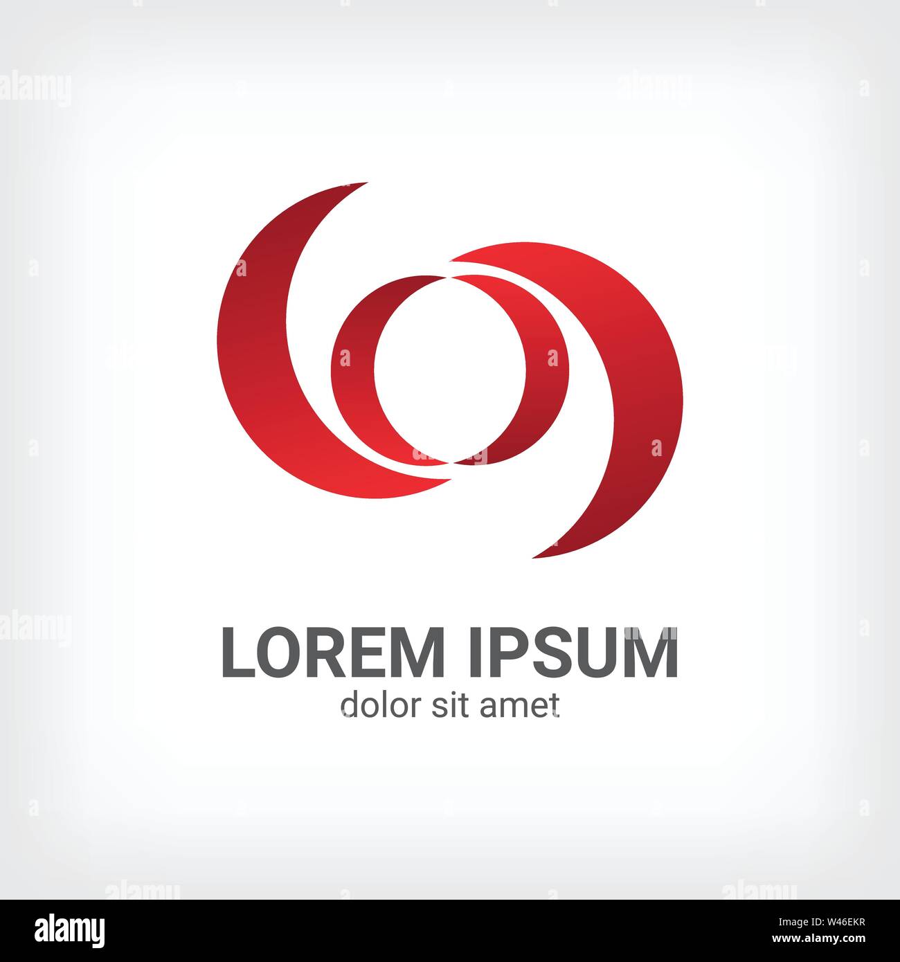 letter o vector logo design template, circle icon, zero sign, curve ...