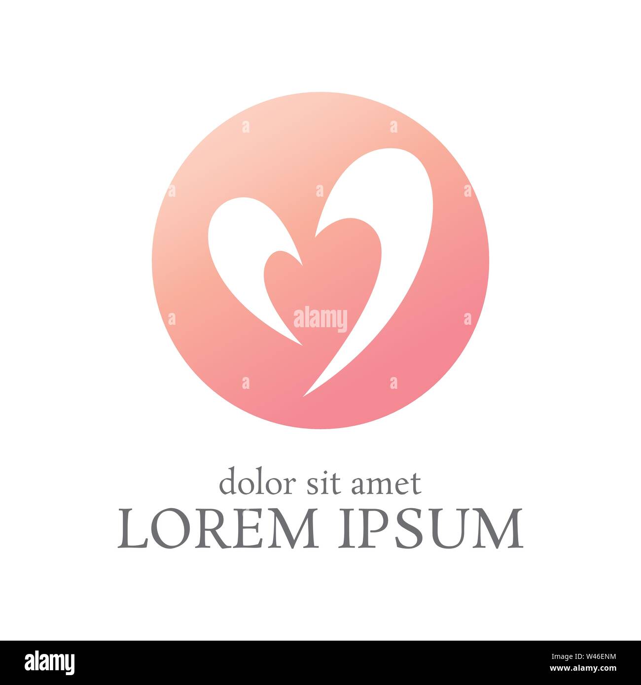 love vector logo design template, minimal heart icon, valentine ...