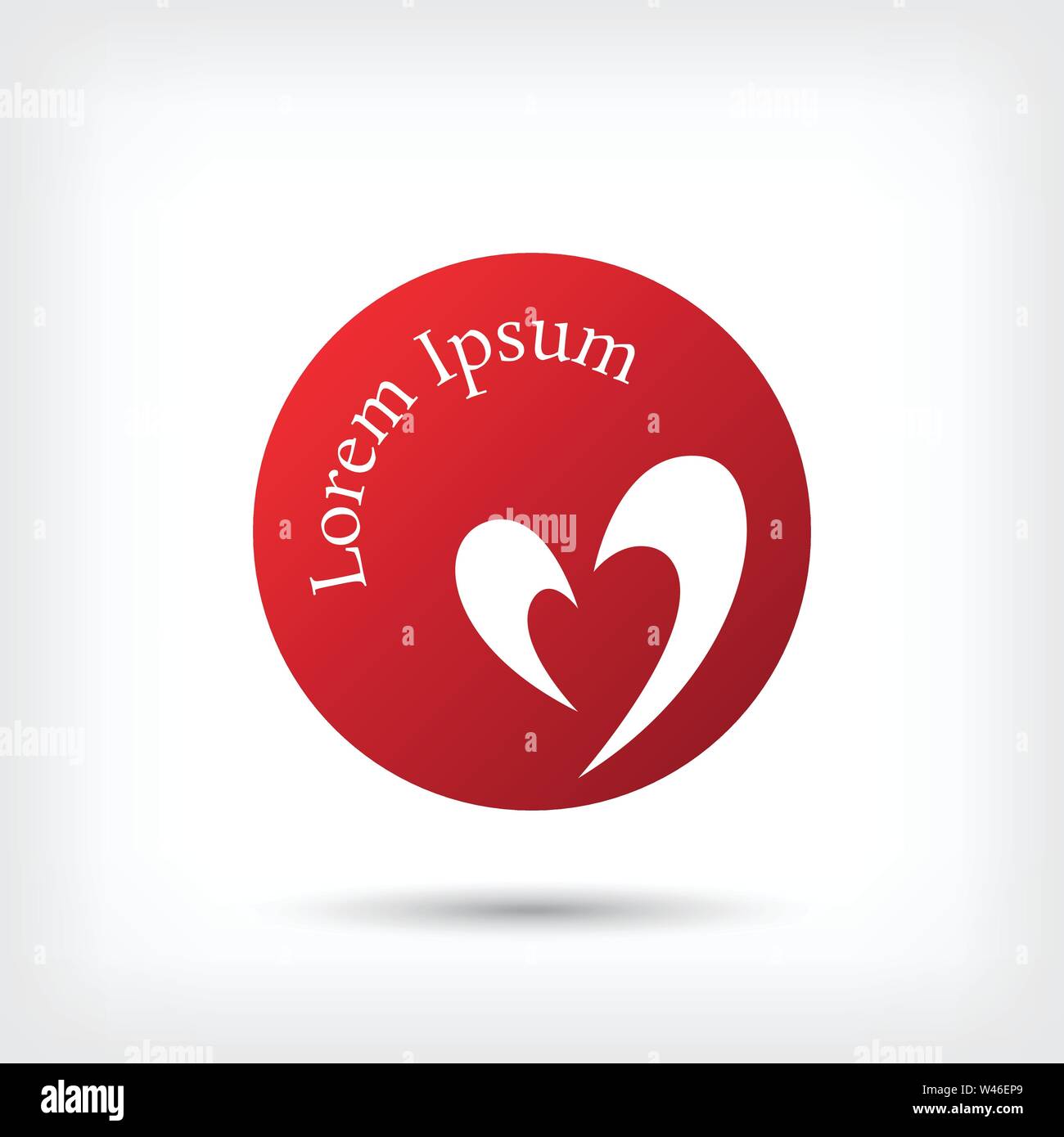 love vector logo design template, minimal heart icon, valentine ...