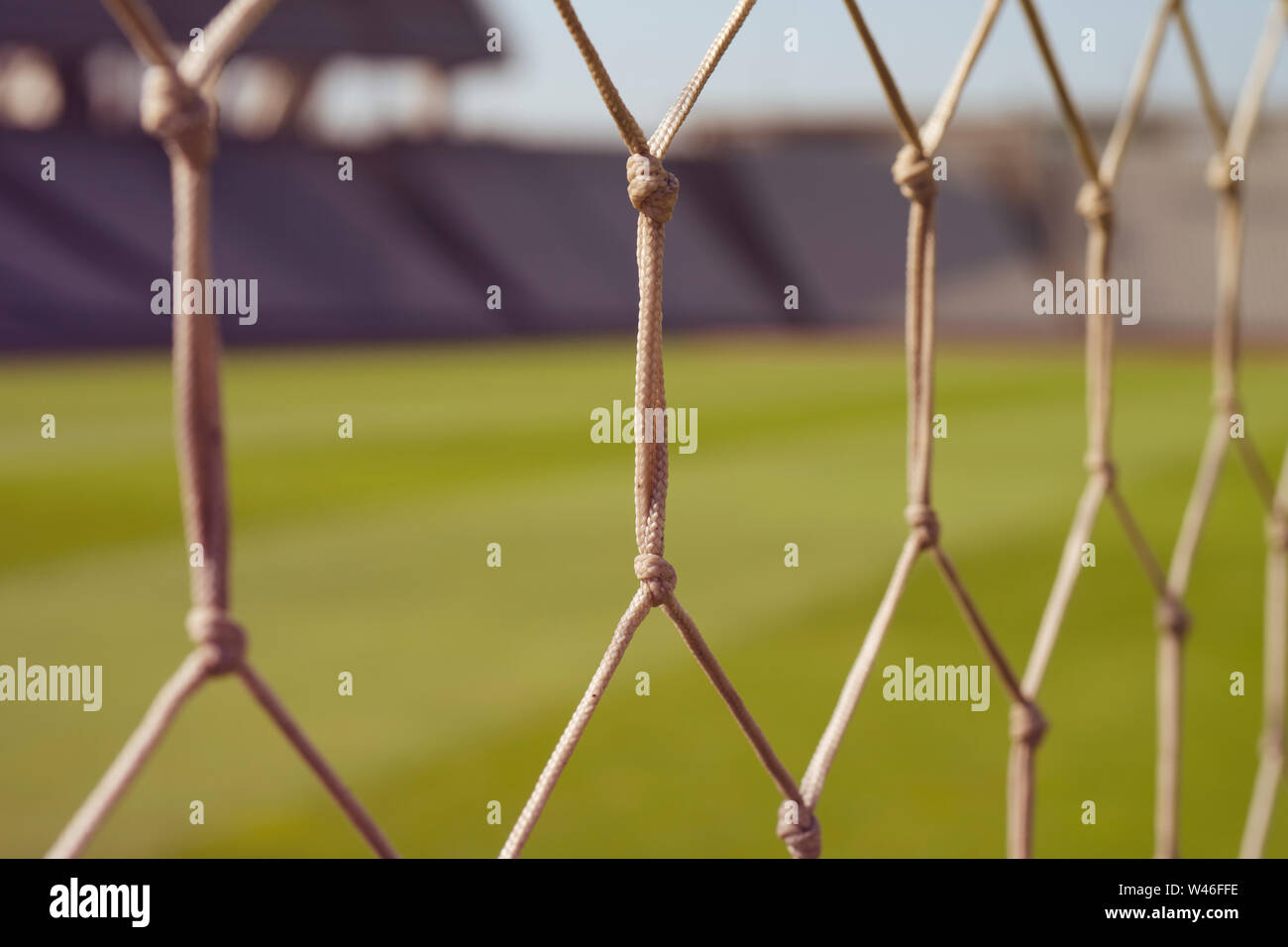 Ball in football nets hi-res stock photography and images - Alamy