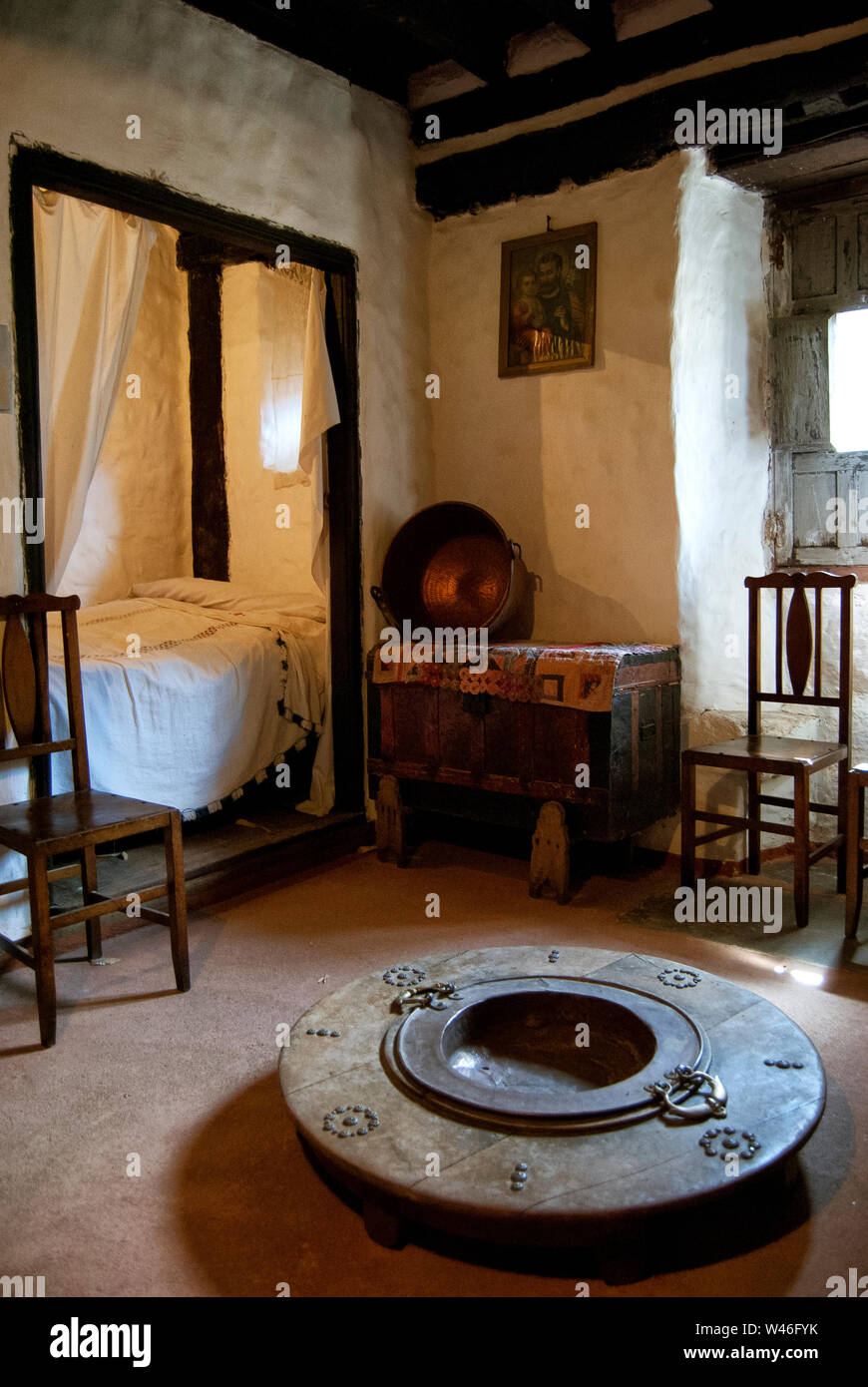 Old rustic house bedroom Stock Photo - Alamy