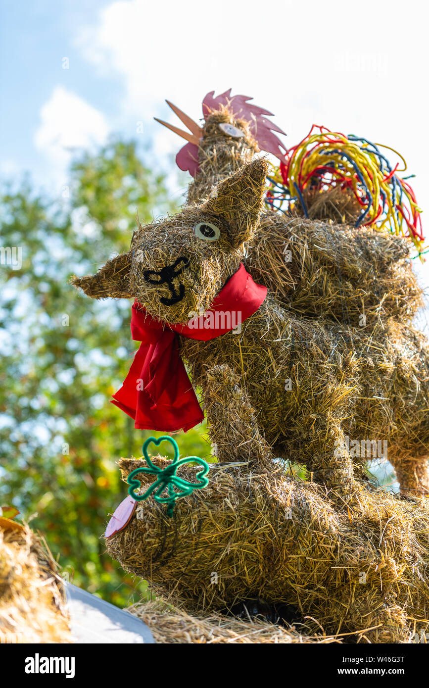 various haystacks stacked on top of each other Stock Photo - Alamy