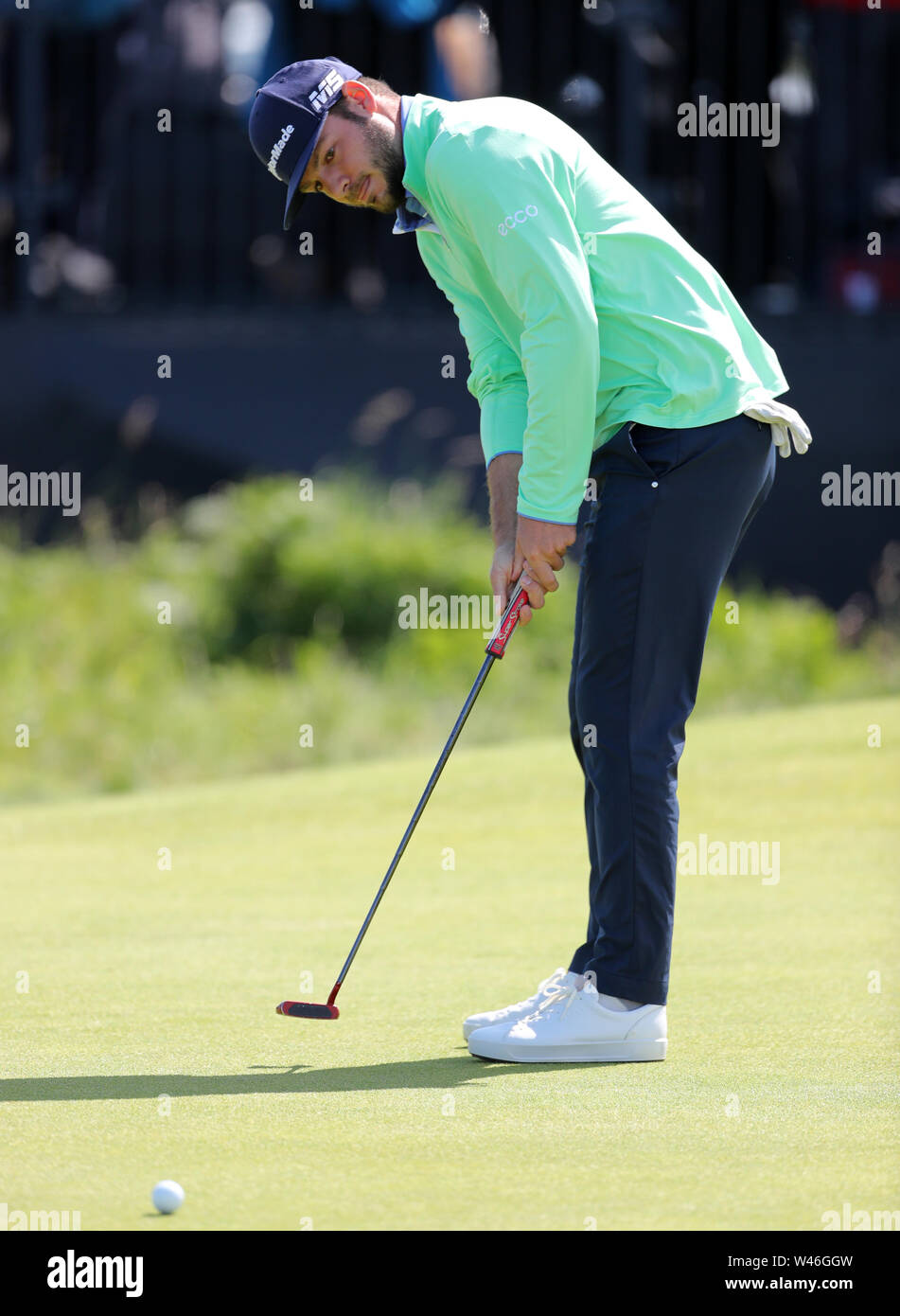 USA's Doc Redman on the 3rd during day three of The Open Championship ...