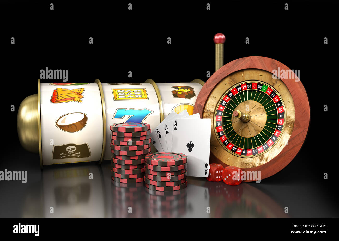 modern concept of the casino logo roulette is surrounded by playing ...