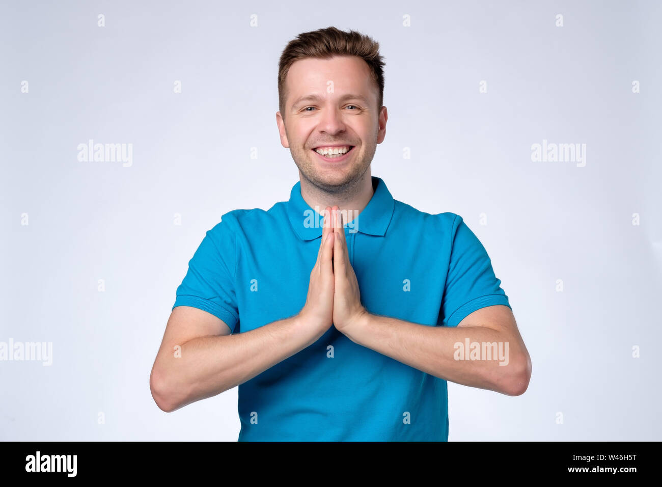 Hands in namaste hi-res stock photography and images - Alamy