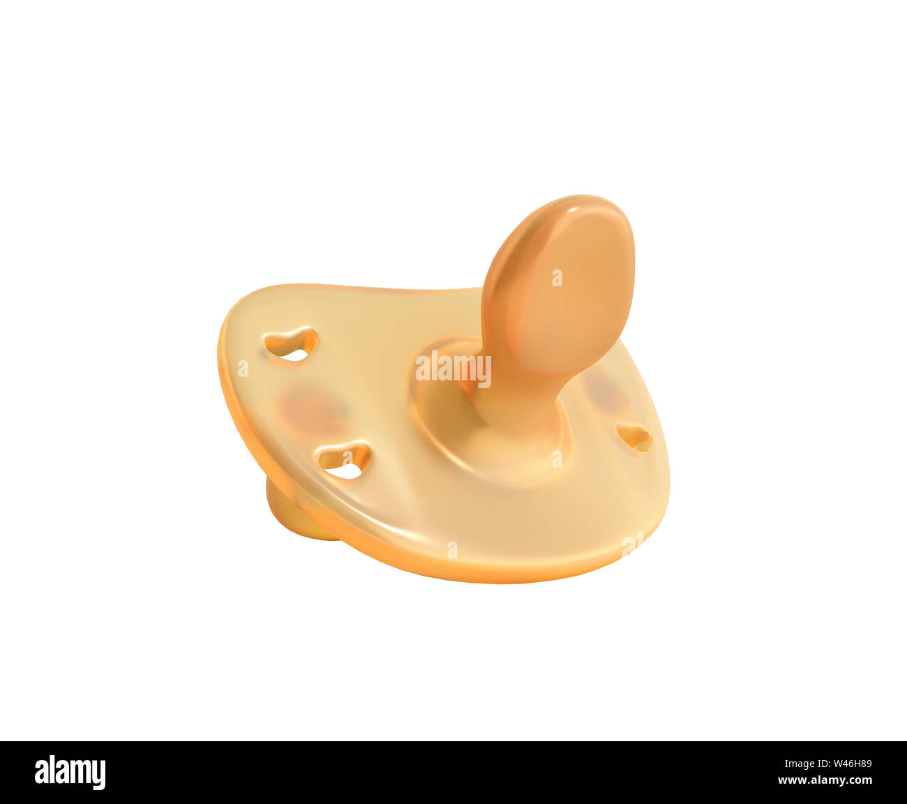 baby dummy 3D render illustration on white background no shadow Stock ...