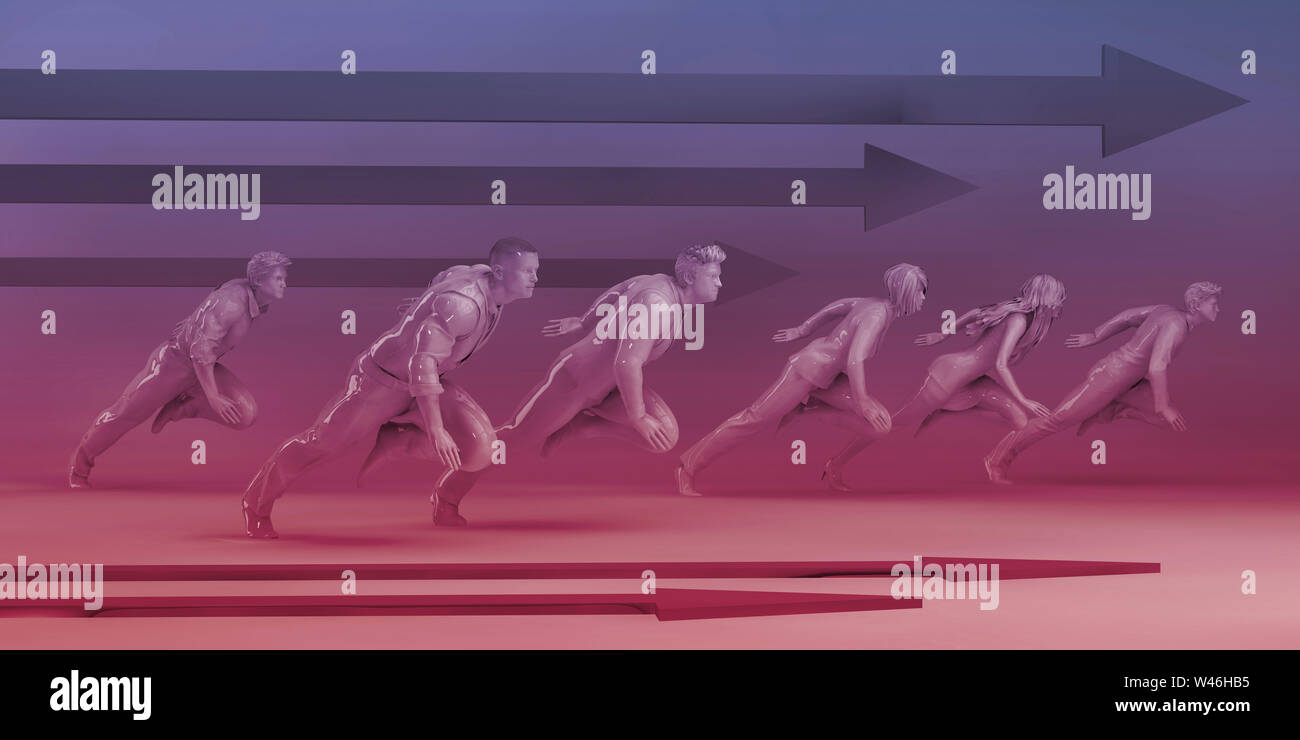 Business Group of People Chasing Sales and Success Stock Photo - Alamy