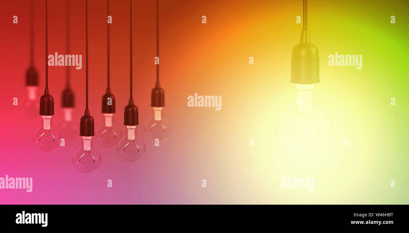 Perfect Solution with Lightbulb Switched On as a Concept Stock Photo ...