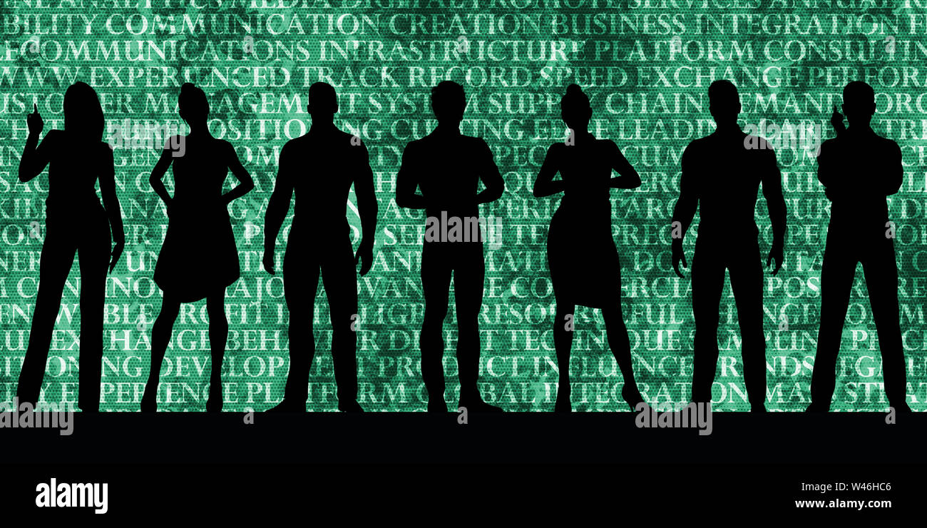 Confident Team of Business People Standing Together United Stock Photo ...