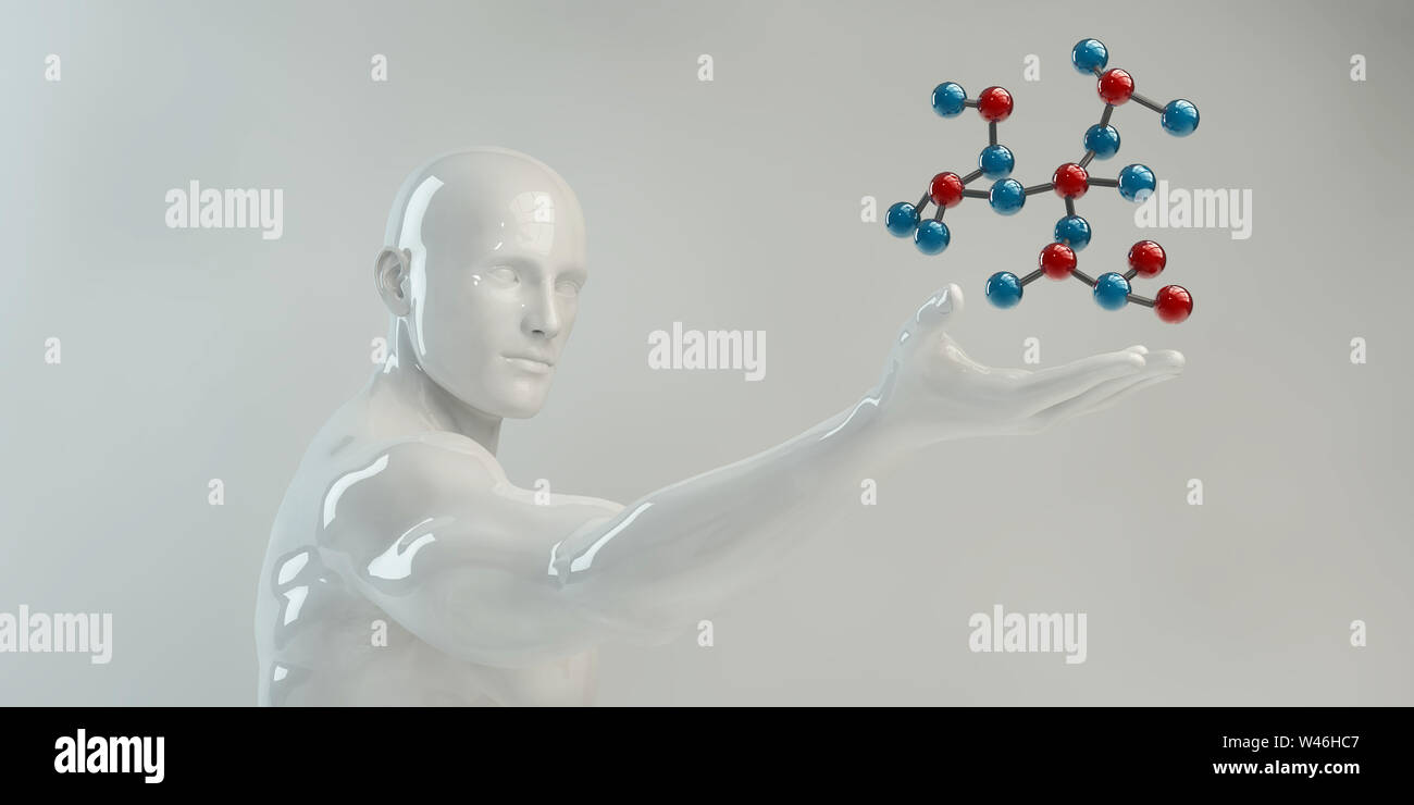 Hand human atom molecule hi-res stock photography and images - Alamy