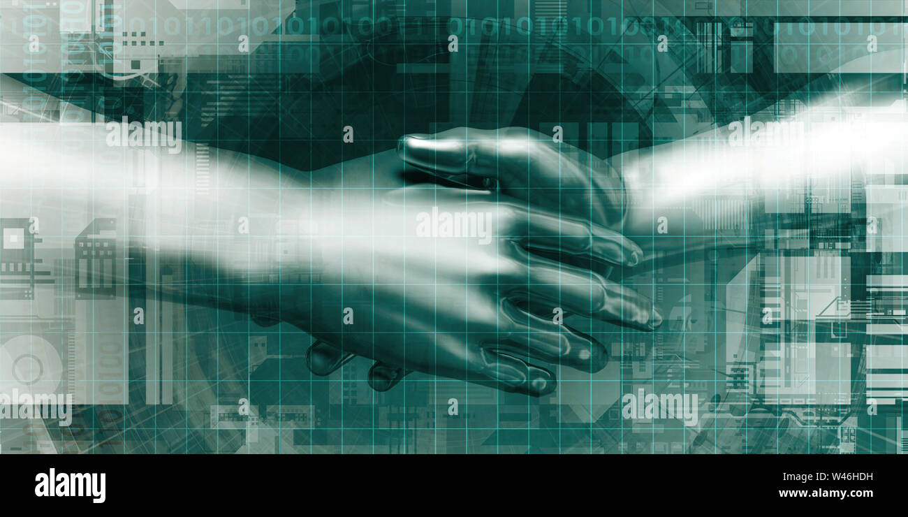 Collaboration Technology or Software Application Network as Art Stock ...