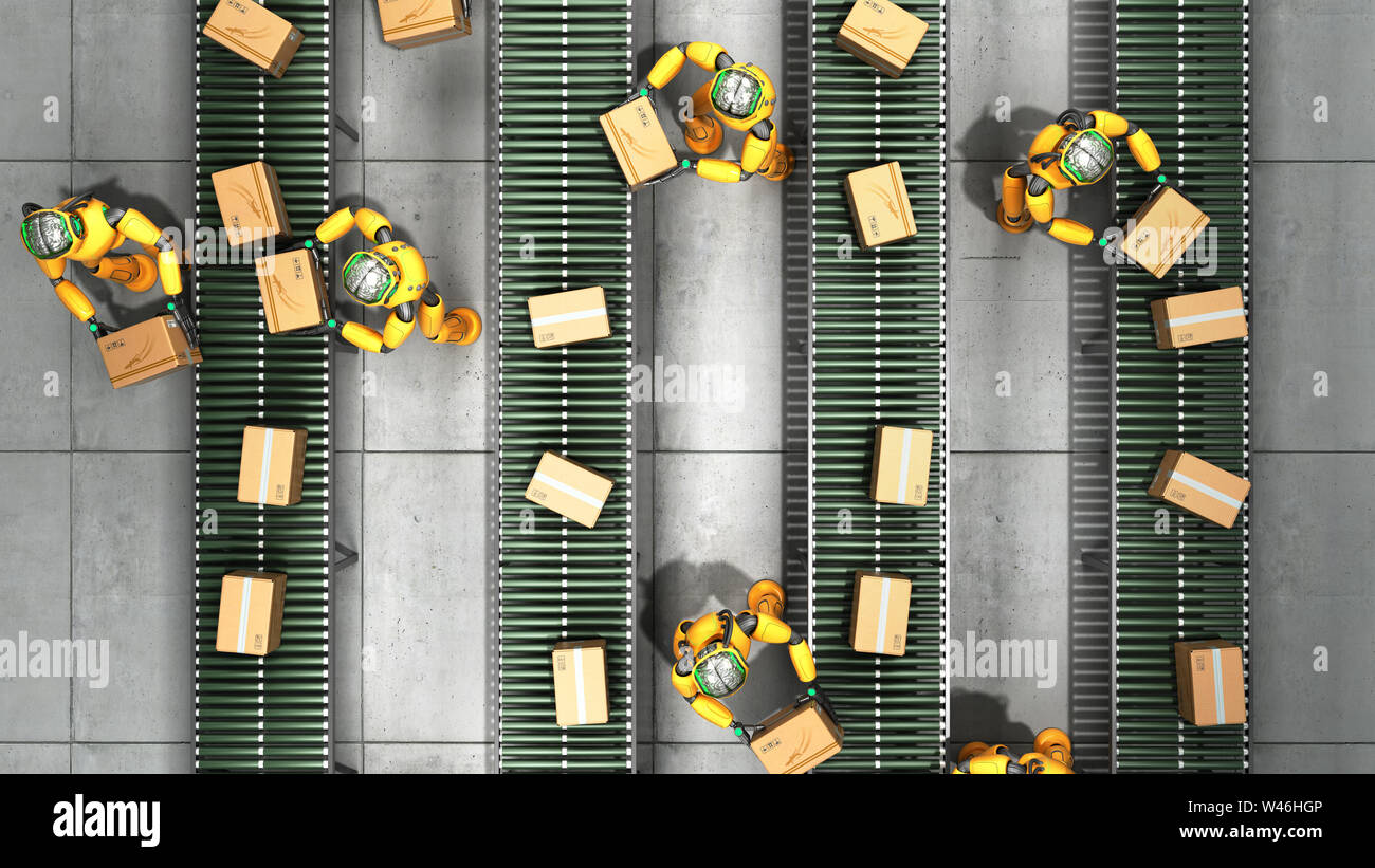 Modern concept of precise automated sorting in production or delivery ...