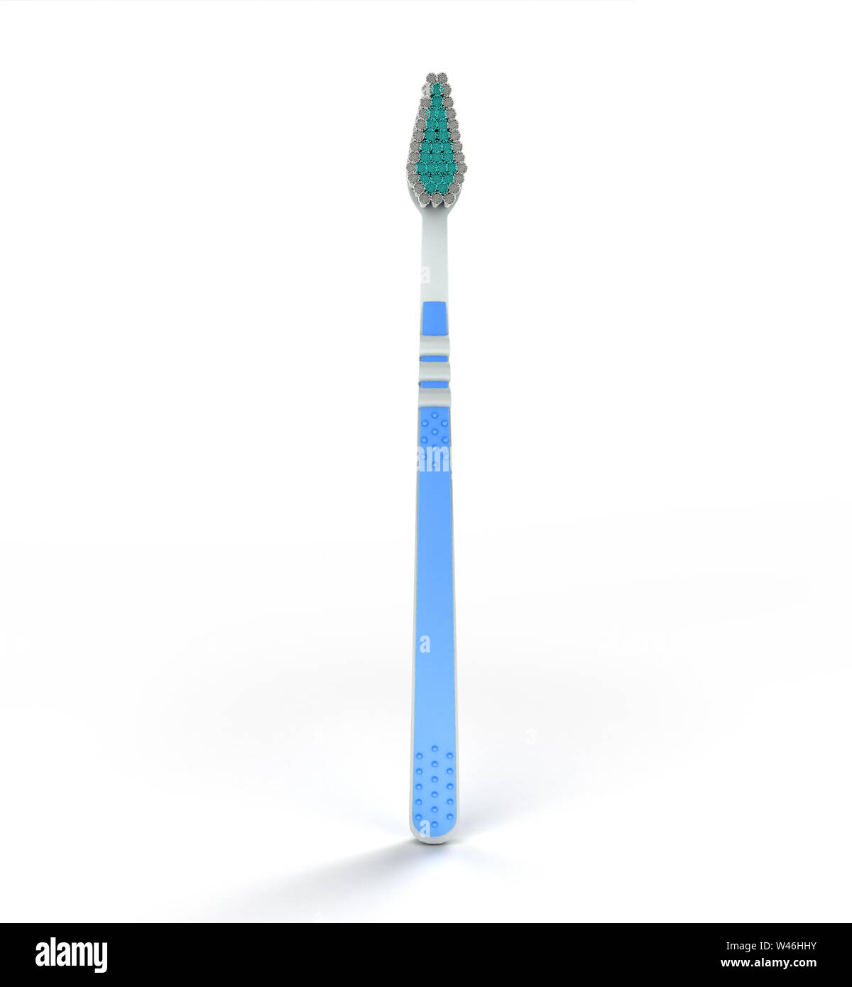 blue toothbrush close up 3d render on a white background Stock Photo ...