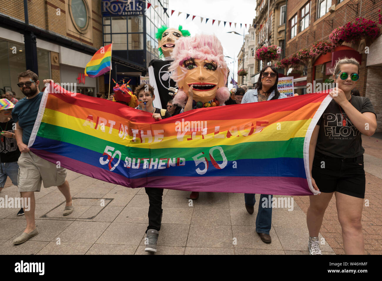 Southend on Sea, UK. 20th July, 2019. Participants take part in the ...