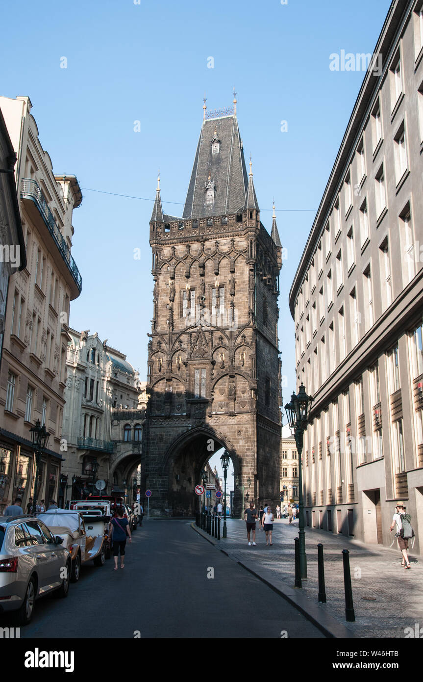 Around Prague - Powder Tower, Celenta Stock Photo - Alamy