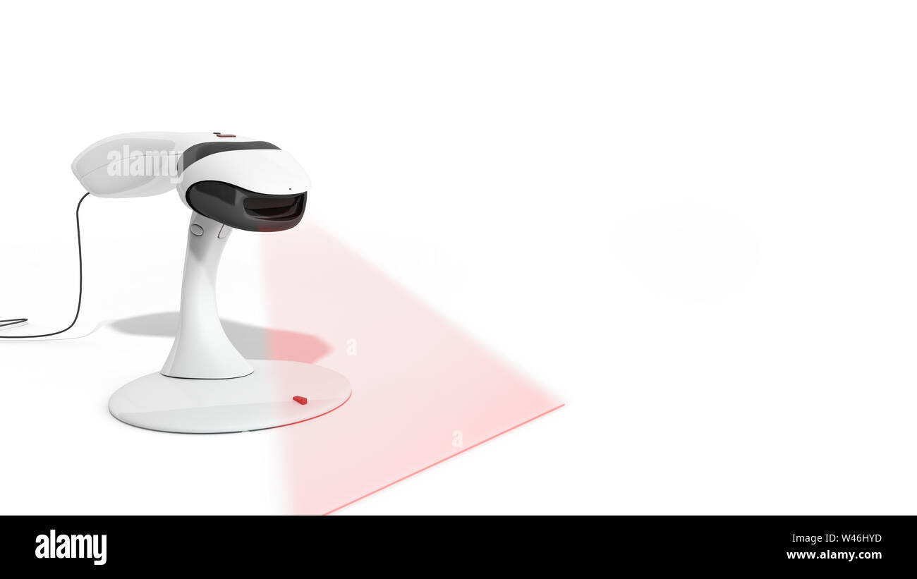 Barcode Scanner 3d render on white background Stock Photo - Alamy