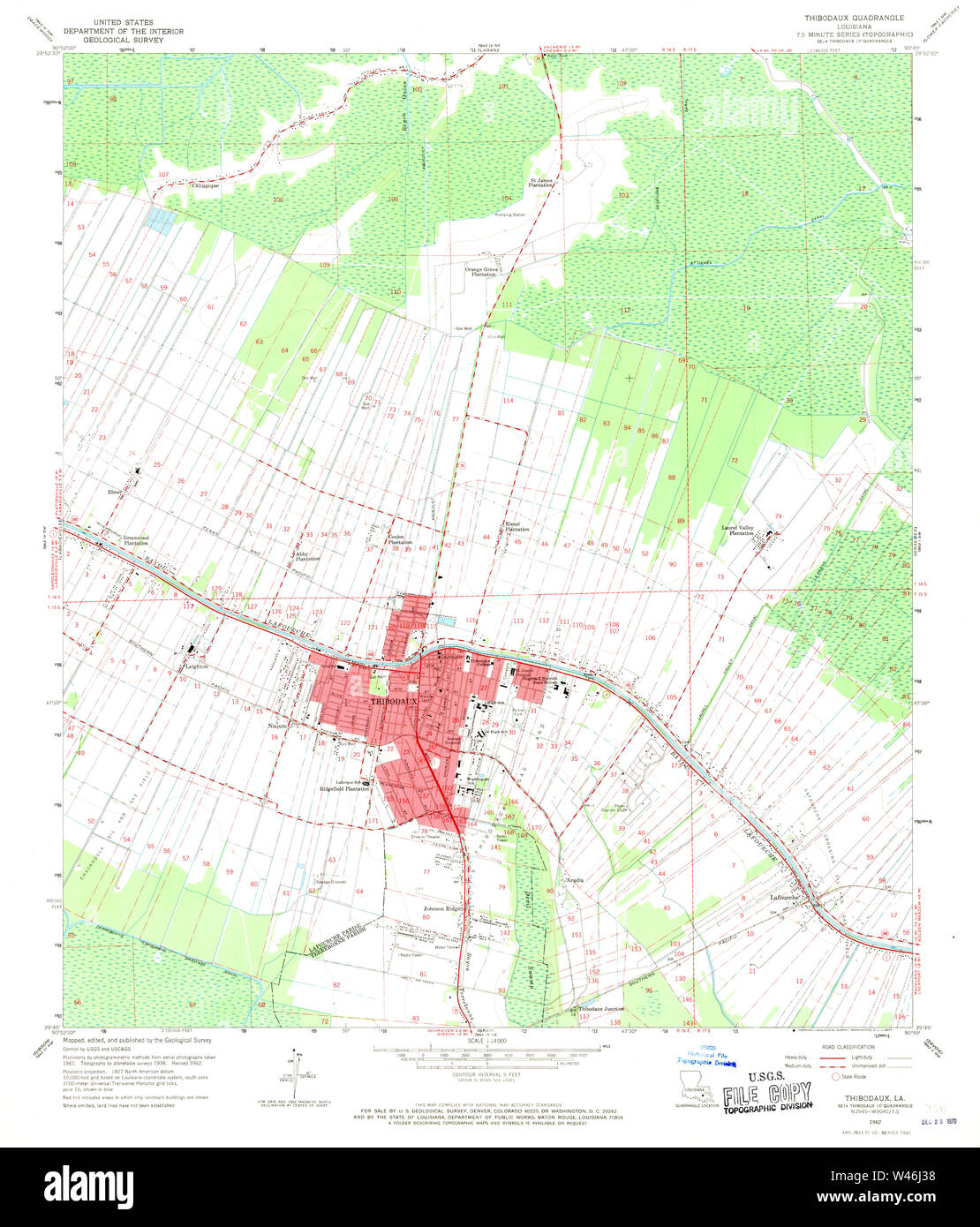 Map of thibodaux hi-res stock photography and images - Alamy