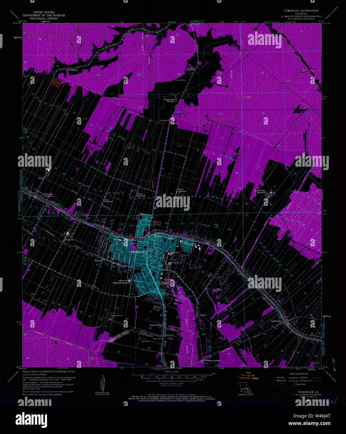 Map of thibodaux hi-res stock photography and images - Alamy