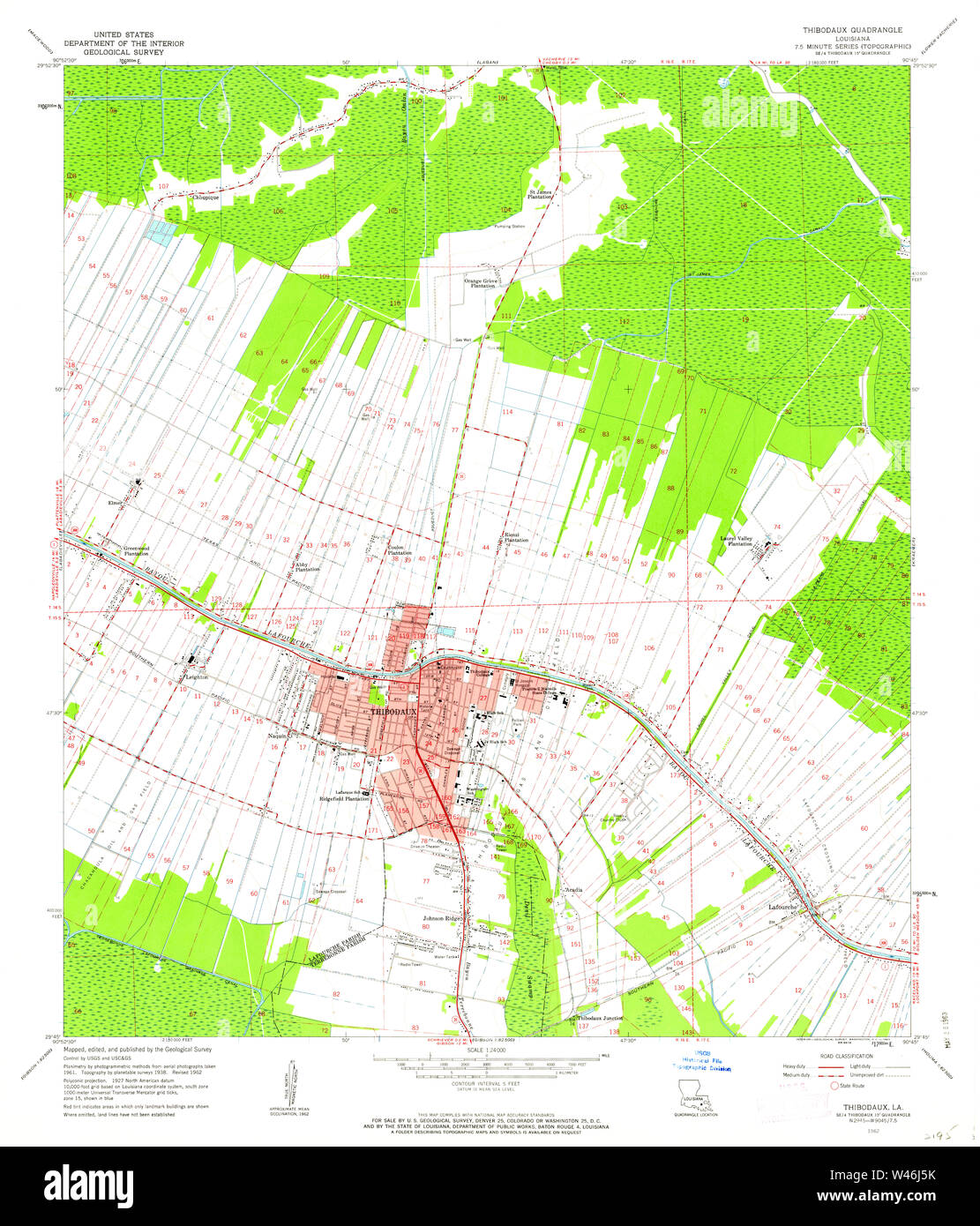 Thibodaux map hi-res stock photography and images - Alamy