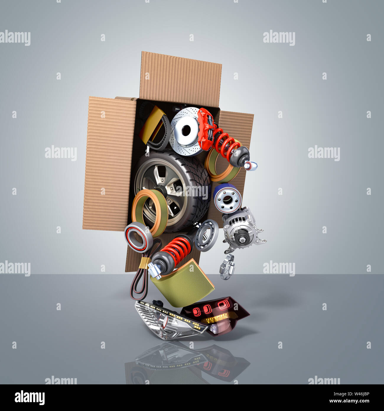 modern concept of vehicle maintenance automotive supplies delivery car ...