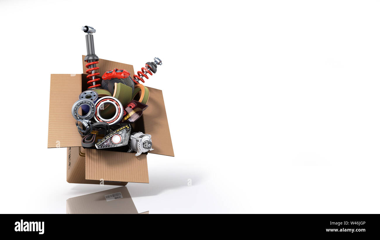 modern concept of vehicle maintenance automotive supplies delivery car ...
